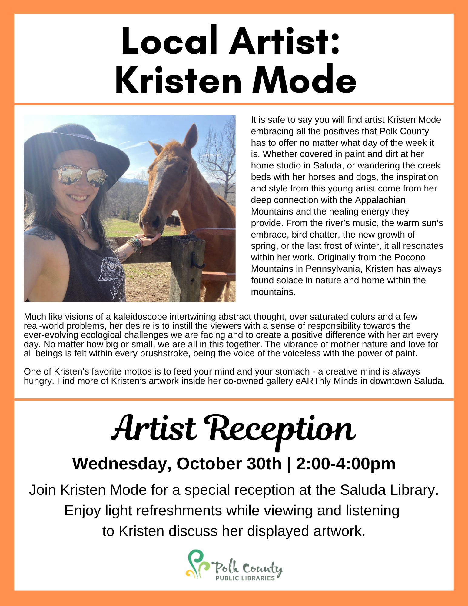 Local Artist Kristen Mode – Polk County Public Libraries